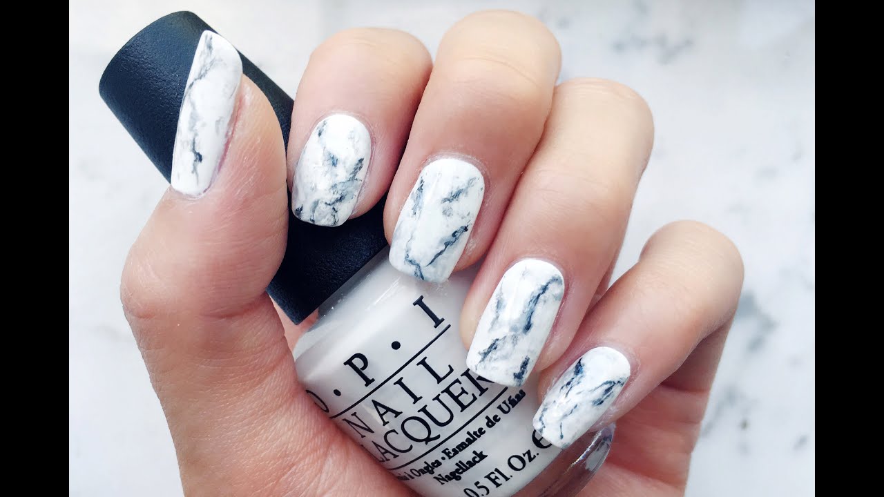 Jag målar marmor naglar - YouTube