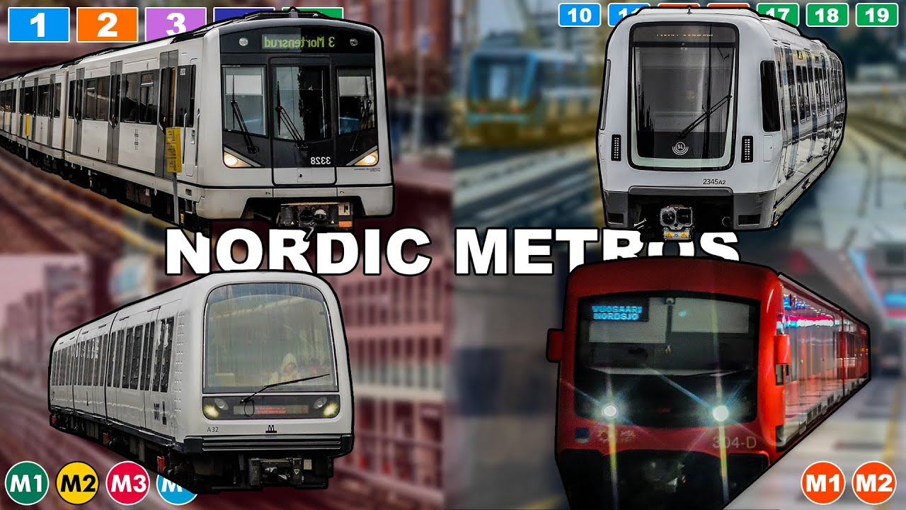️ All the Nordic Countries Metro Lines ( Copenhagen / Helsinki / Oslo ...