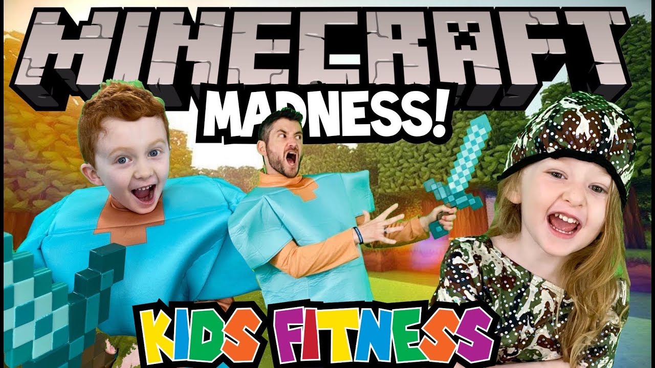 Kids Workout! MINECRAFT MADNESS! An AMAZING Fun Fitness Adventure ...