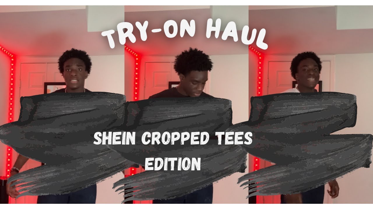 Try-on Haul: SHEIN Cropped Tees EDITION - YouTube