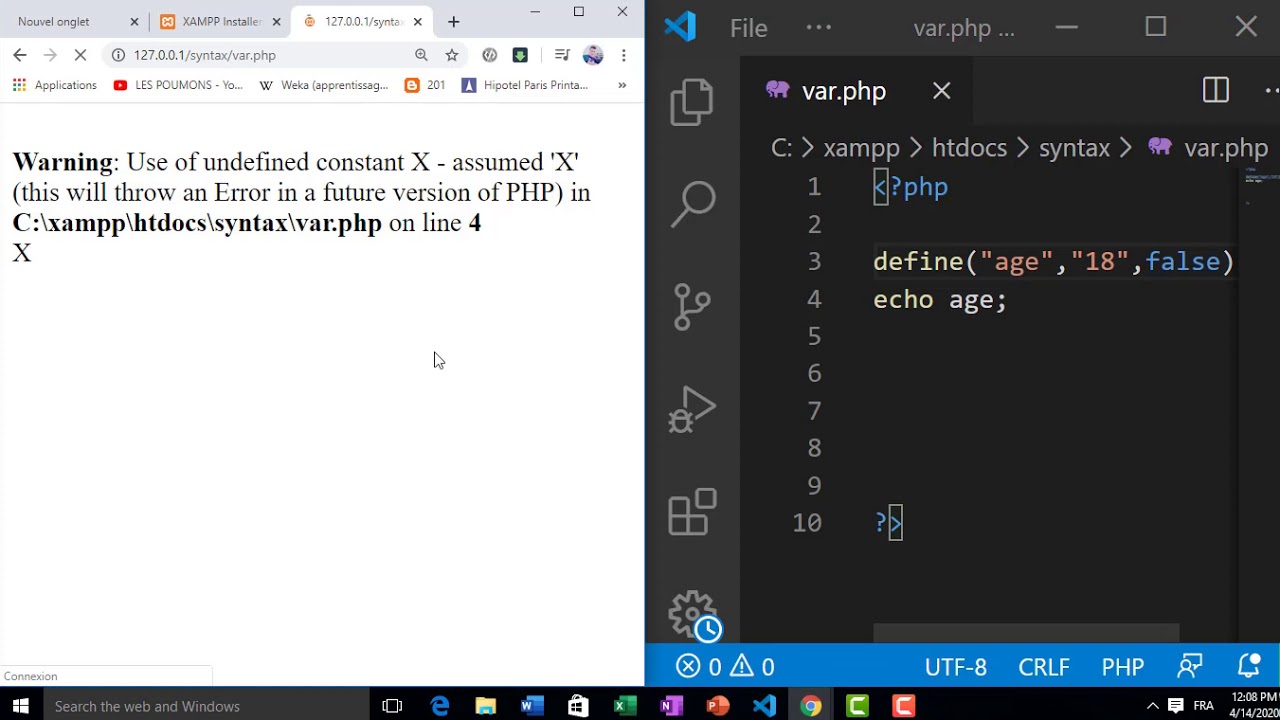 les constantes en php - YouTube