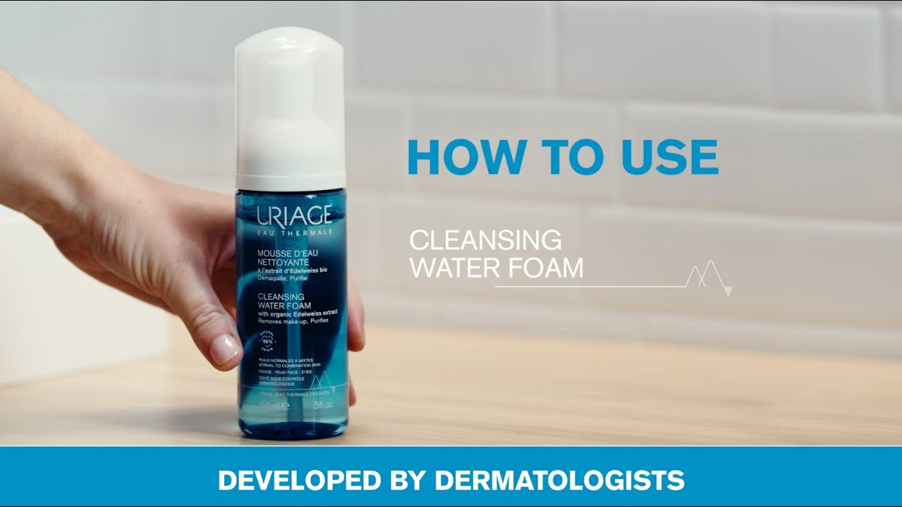 Cleansing Water Foam Uriage | How to use - YouTube