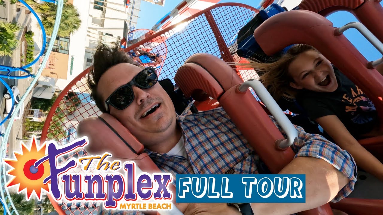 THE FUNPLEX Myrtle Beach Amusement Park Full Tour, All Ride POVs ...