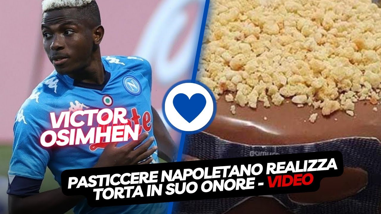 Napoli: nasce la torta Osimhen, ha pure la maschera - YouTube