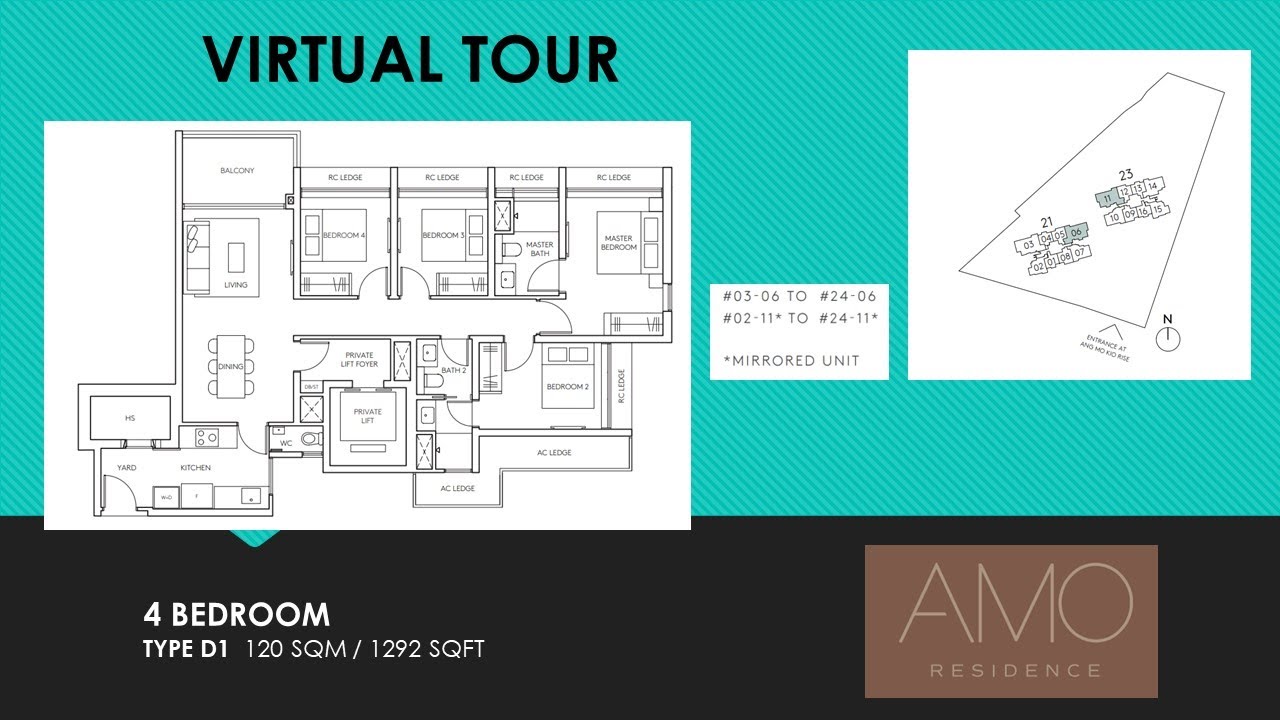 AMO Residence - 4 Bedroom [Type D1] ShowUnit Virtual Tour - YouTube