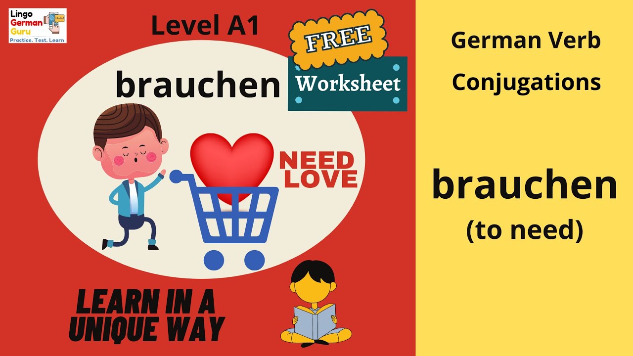 Learn German for Beginners | A1 Level | Verb Conjugation #21 | brauchen ...