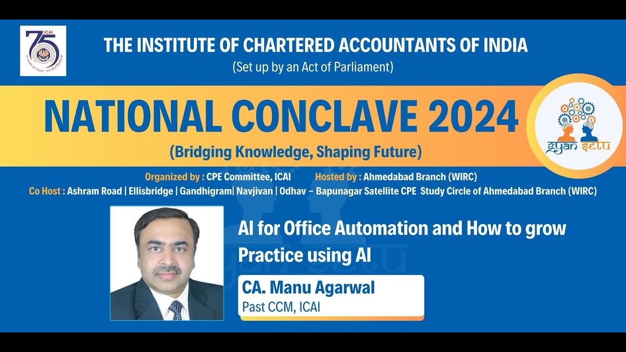 CA. Manu Agarwal on AI for Office Automation & How to grow Practice using AI - YouTube