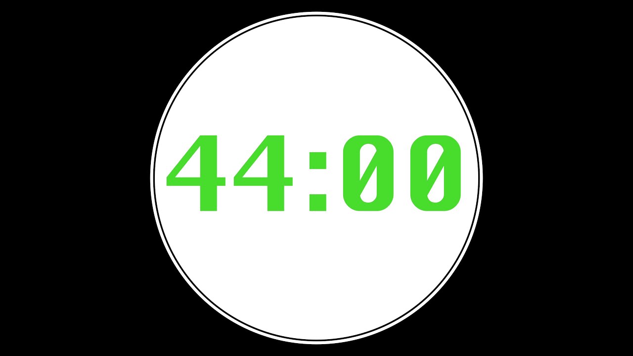 44 Minute Timer - 4K 60 FPS - YouTube