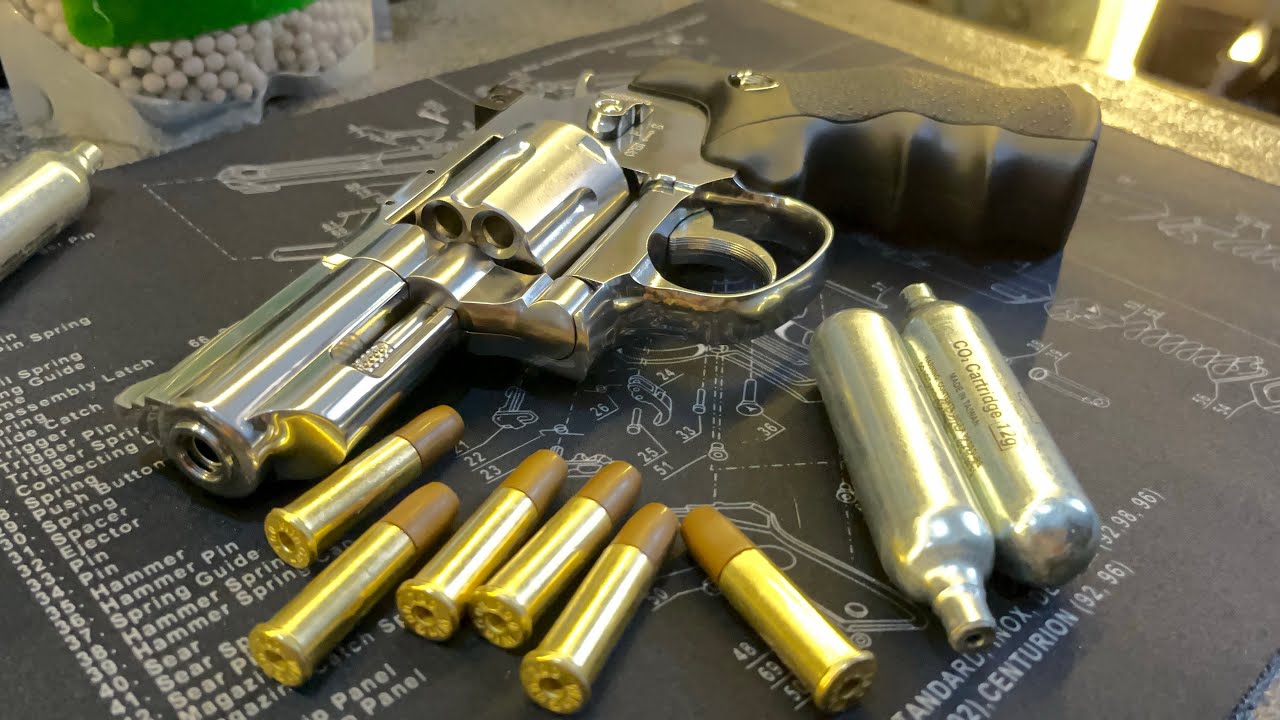 Wingun Airsoft 708 Revolver C02 Powered unboxing and testing - YouTube