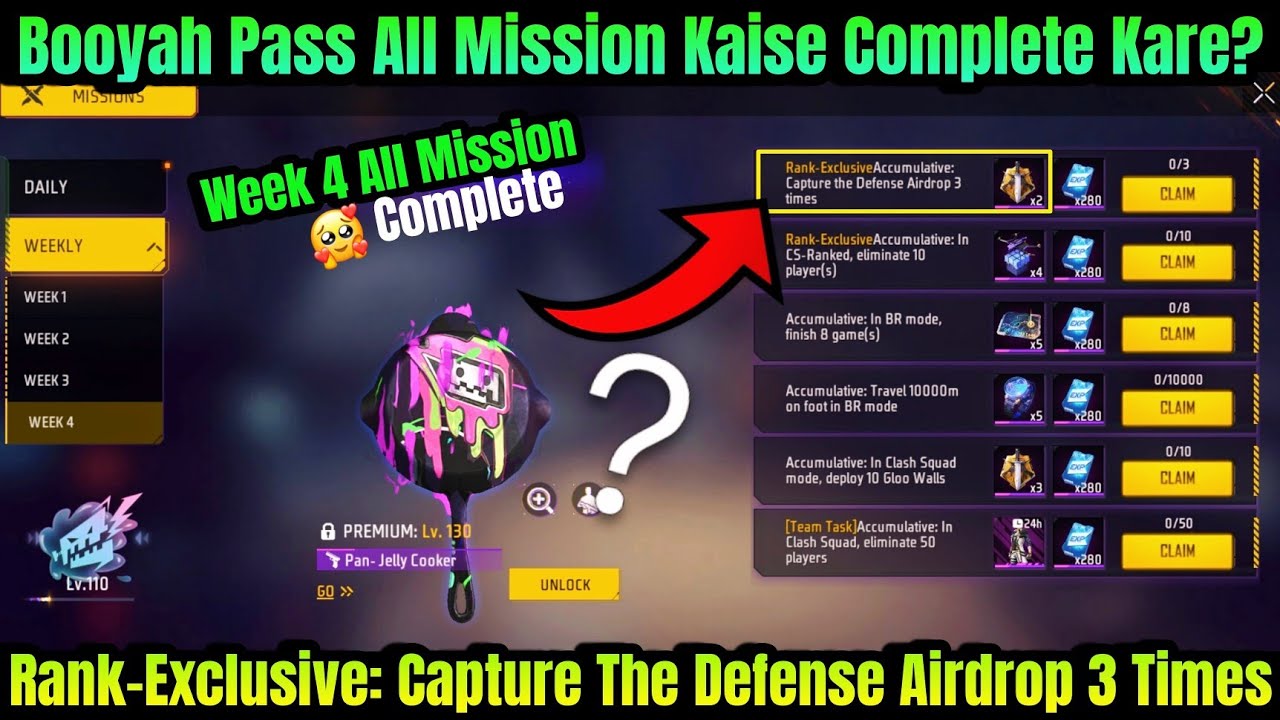 Capture Defense Airdrop 3 Times Complete | FF Mission Capture Defence 3 ...