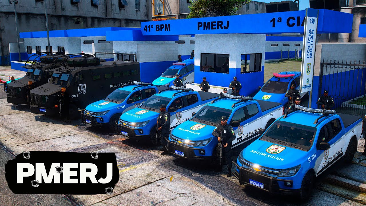 BEM VINDO AO RIO DE JANEIRO 41º BATALHÃO DA PMERJ 1ºCIA | GTA 5 ...