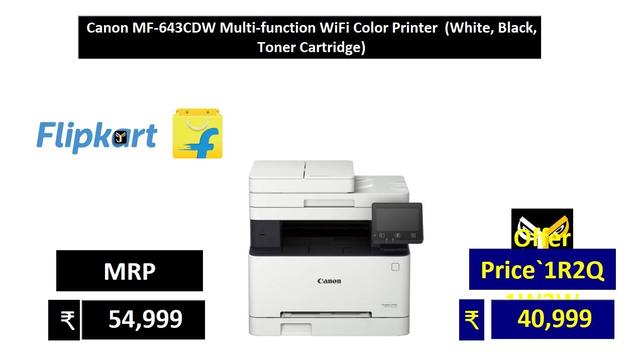 Canon MF 643CDW Multi function WiFi Color Printer White, Black, Toner ...