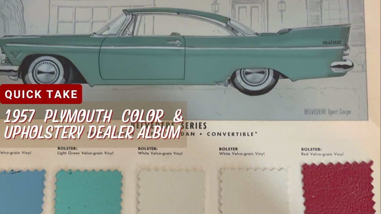 The 1957 Plymouth Color & Upholstery Dealer Album had this unique ...