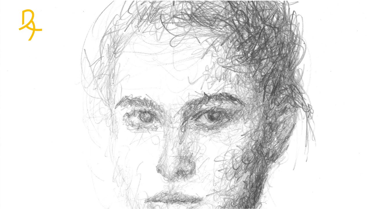 Sketching Minimal Portraits | Scribble Art Technique with a 2B Pencil ...