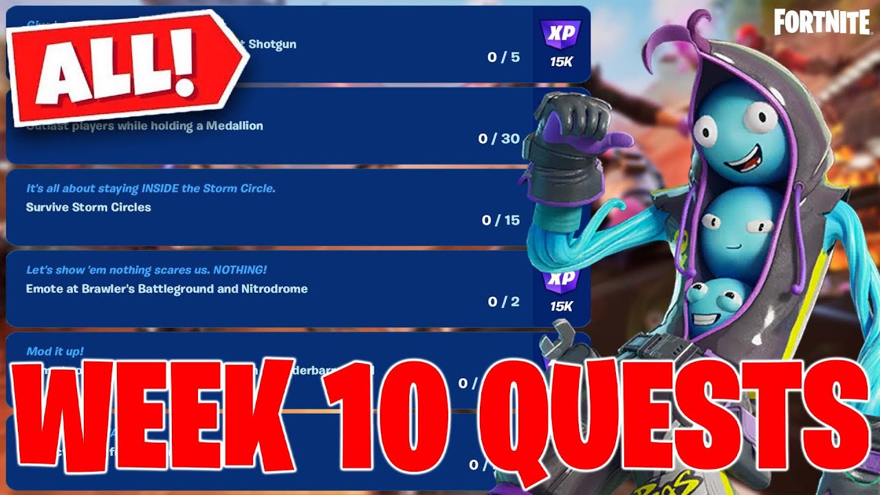 *ALL* Fortnite Week 10 Challenges (Full Guide) - YouTube
