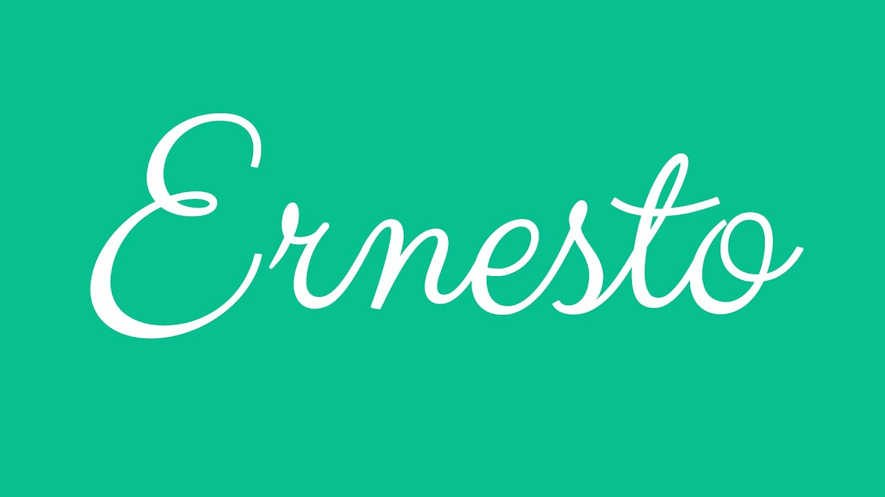 Learn how to Sign the Name Ernesto Stylishly in Cursive Writing - YouTube