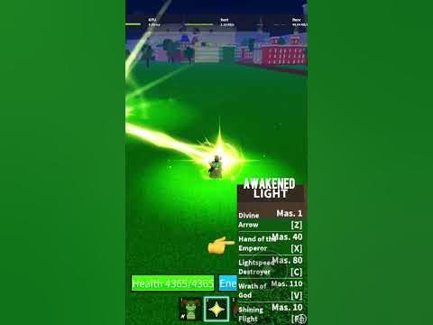 Awakened Light Fruit showcase Blox fruits - YouTube