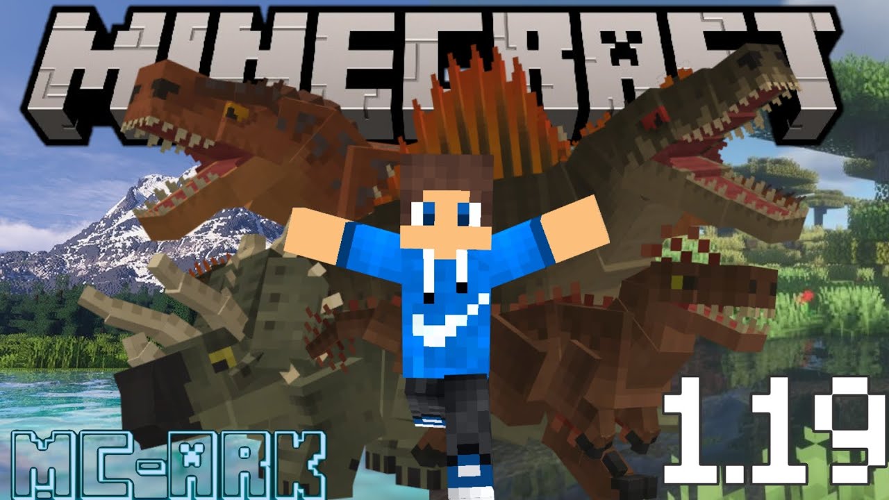 MC-ARK!!! Mais uma Addon Incrível de Dinossauros para Minecraft PE/BE 1.19 - YouTube