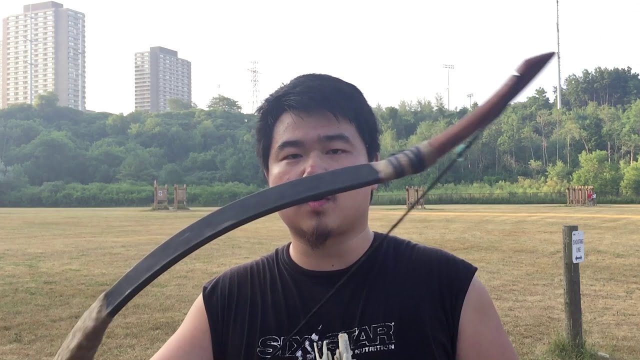 Speed Shoot 120lb Warbow with Heavy Arrows - YouTube
