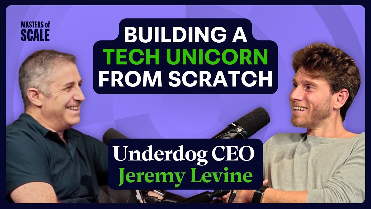 The rise of Underdog Fantasy Sports, with founder & CEO Jeremy Levine | Masters of Scale - YouTube