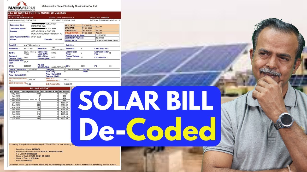 Solar Bill decoded | Decoding Your Solar Bill: Common Charges Explained ...