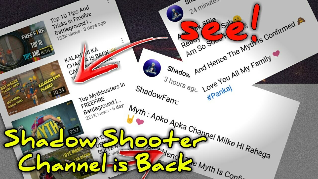 Shadow Shooter Recovered His channel | Good Newz! | Shadow Shooter Got ...