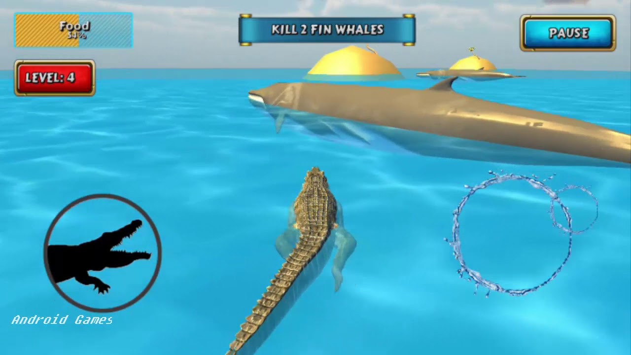 Android Gameplay - Crocodile Simulator Beach Hunt - Part 1 - YouTube