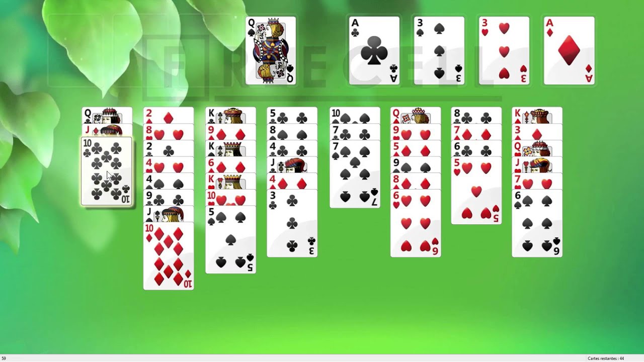 Solution to freecell game #59 in HD - YouTube