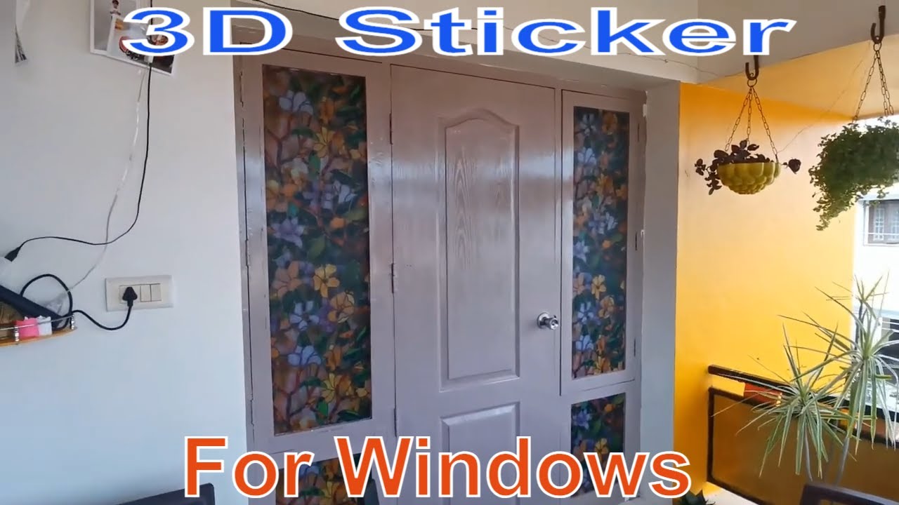 how to sticker windows | 3D Window Sticker | Balcony Decor - YouTube