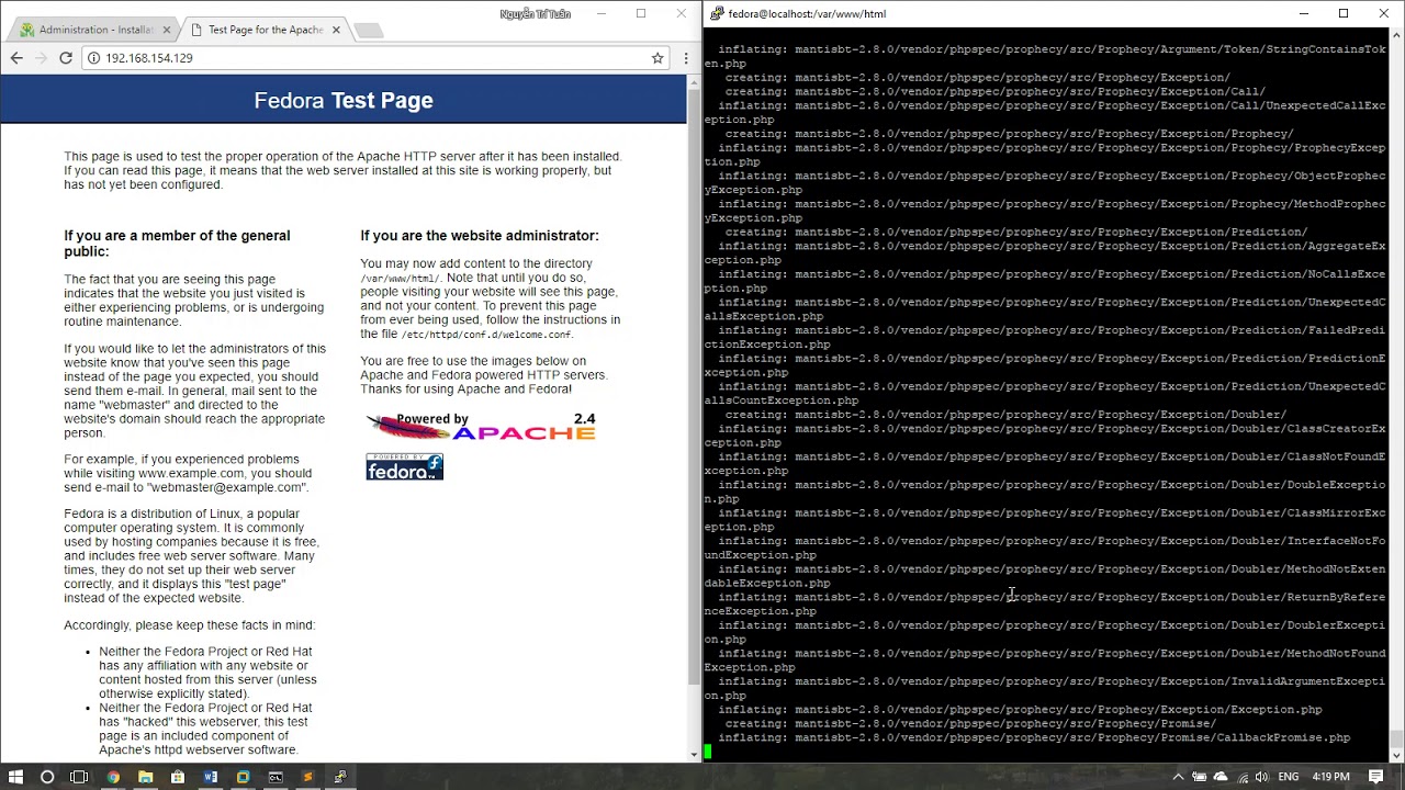 Installation Mantis Bug Tracker on Fedora 25 - YouTube