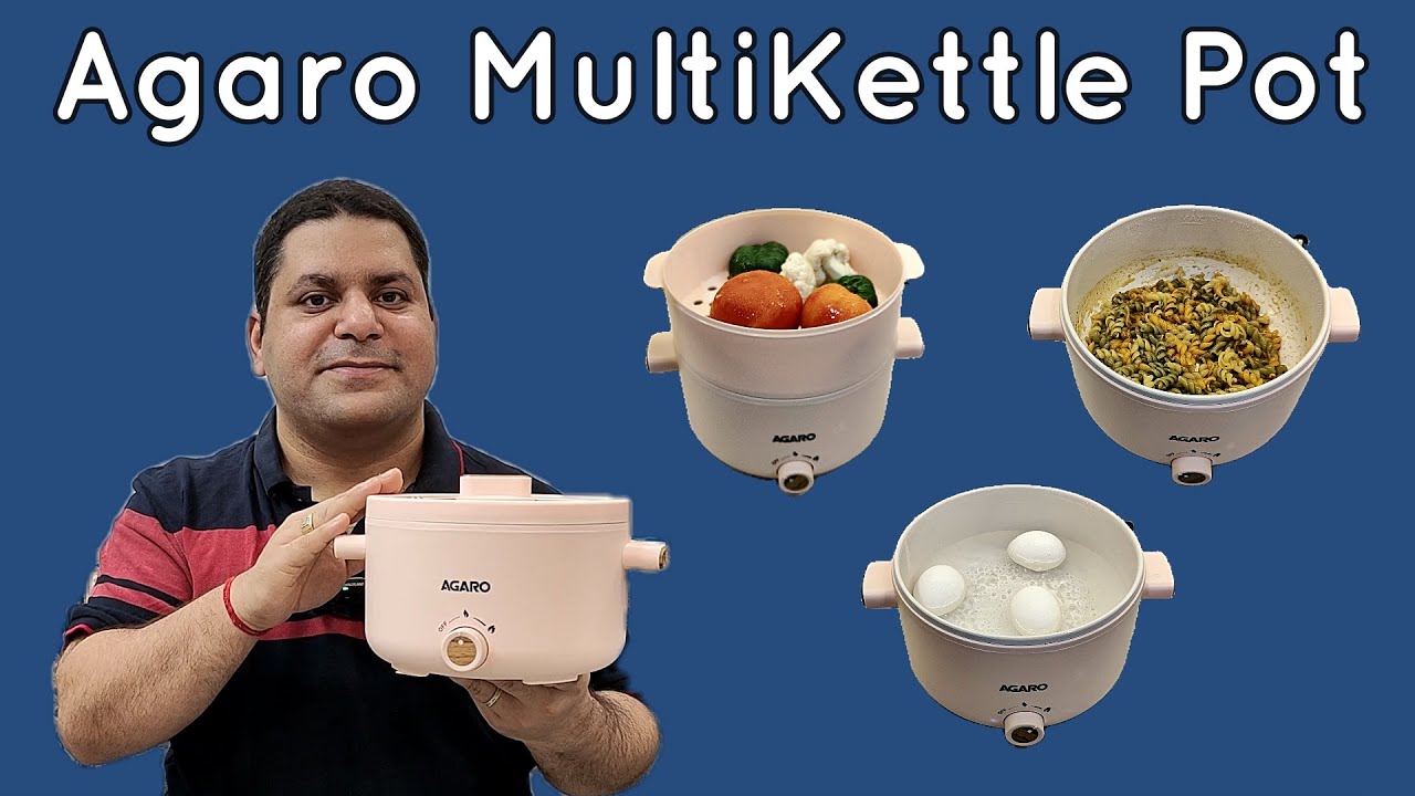 AGARO Primo Multi Function Pot 2L | Ceramic Coated, Transparent Lid ...