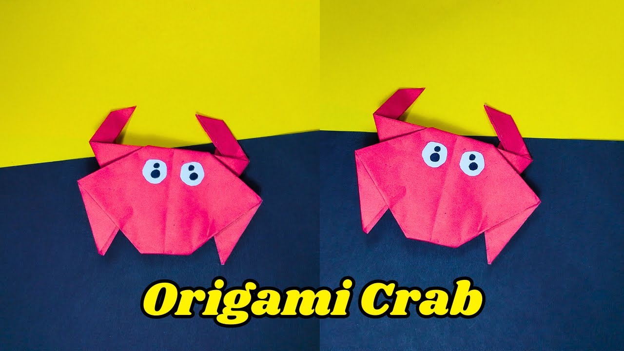How to Make a Easy Paper Crab - Origami Crab Tutorial for beginners ...