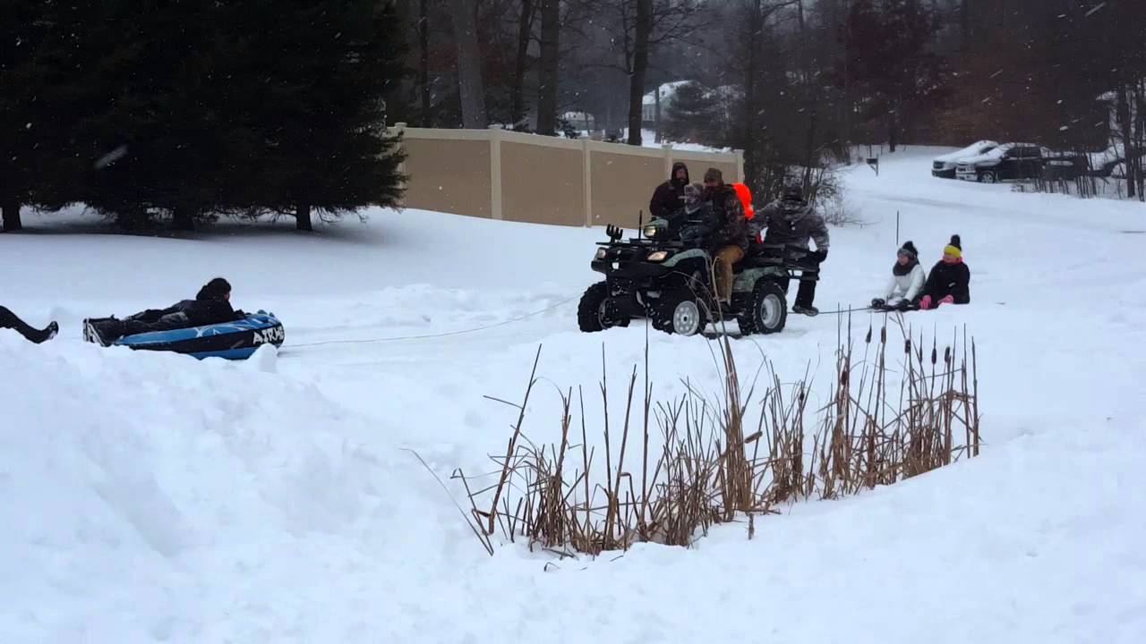 Car Hood Sledding Fail - Chloe and Zoe - YouTube