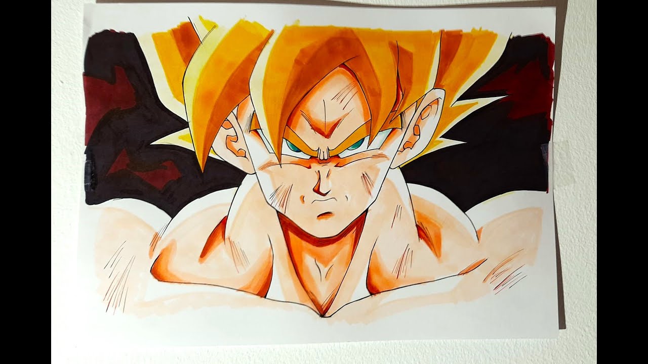 Drawing Goku Ssj Namek - Iconic Dragon Ball Z Scenes - YouTube