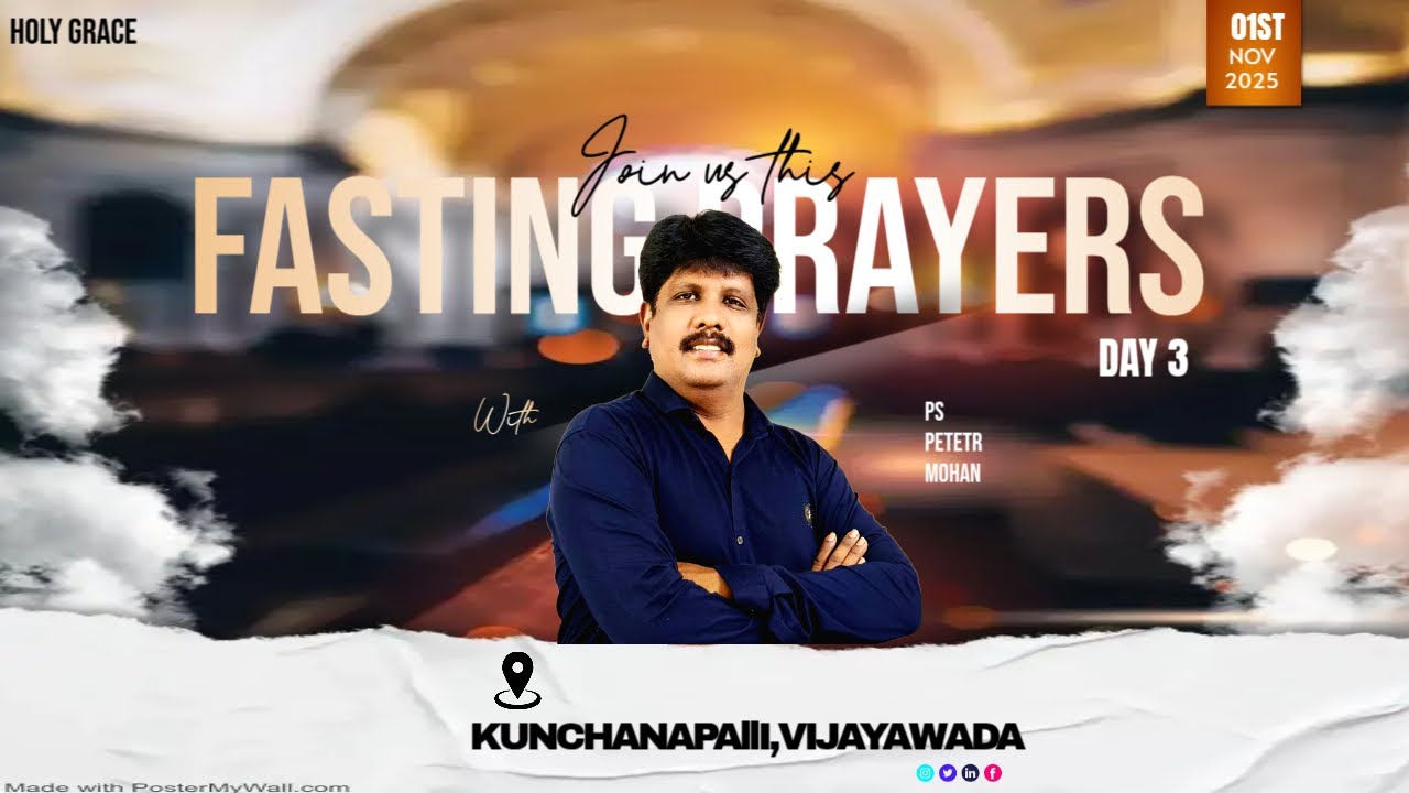 🔴𝐿𝒾𝓋𝑒 | #FASTING PRAYERS | 4k | Holy Grace | 8PM Live | 01 NOV | Pas ...