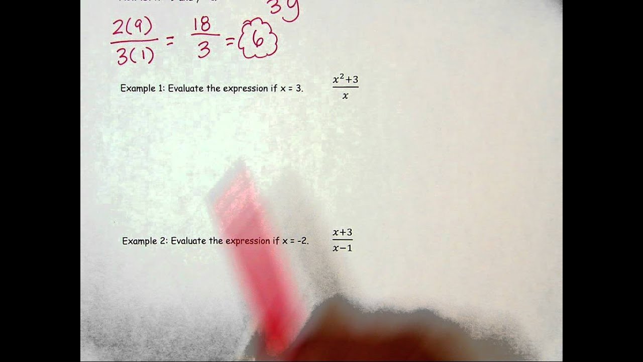 1 1 Evaluating Rational Expressions - YouTube