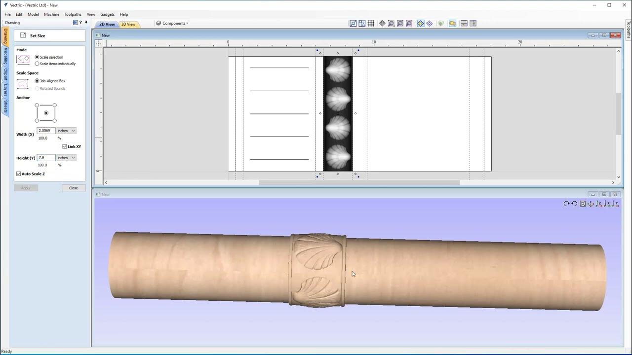 Creating a Column | Vectric V11 Tutorials - YouTube