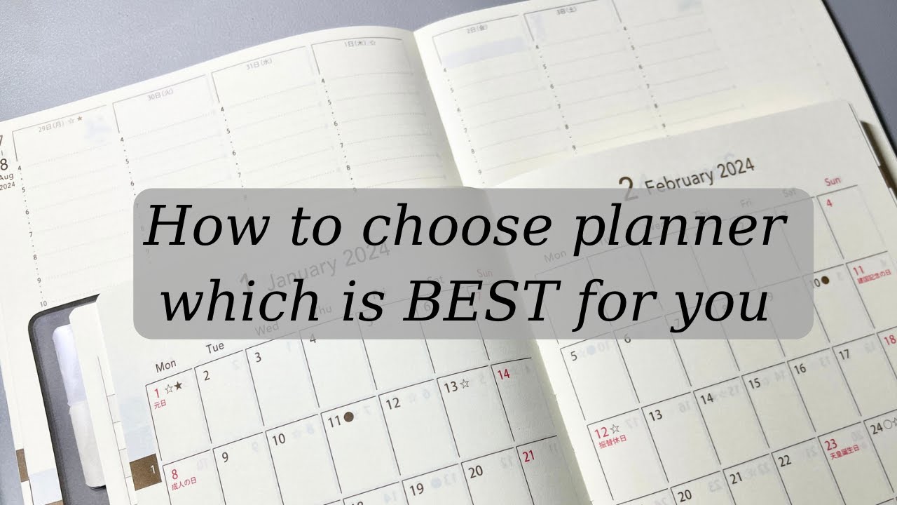 How to choose PLANNER which is BEST for you - YouTube