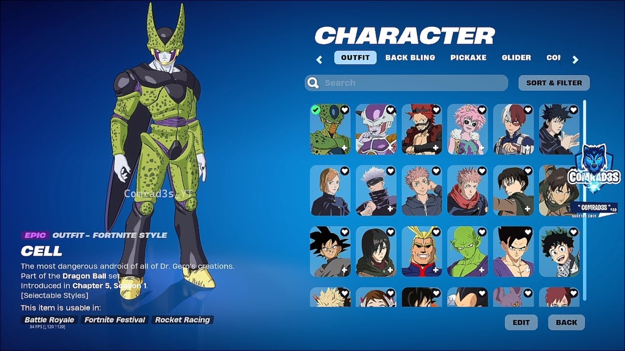 All Fortnite Anime Collab Skins (upto date) - YouTube