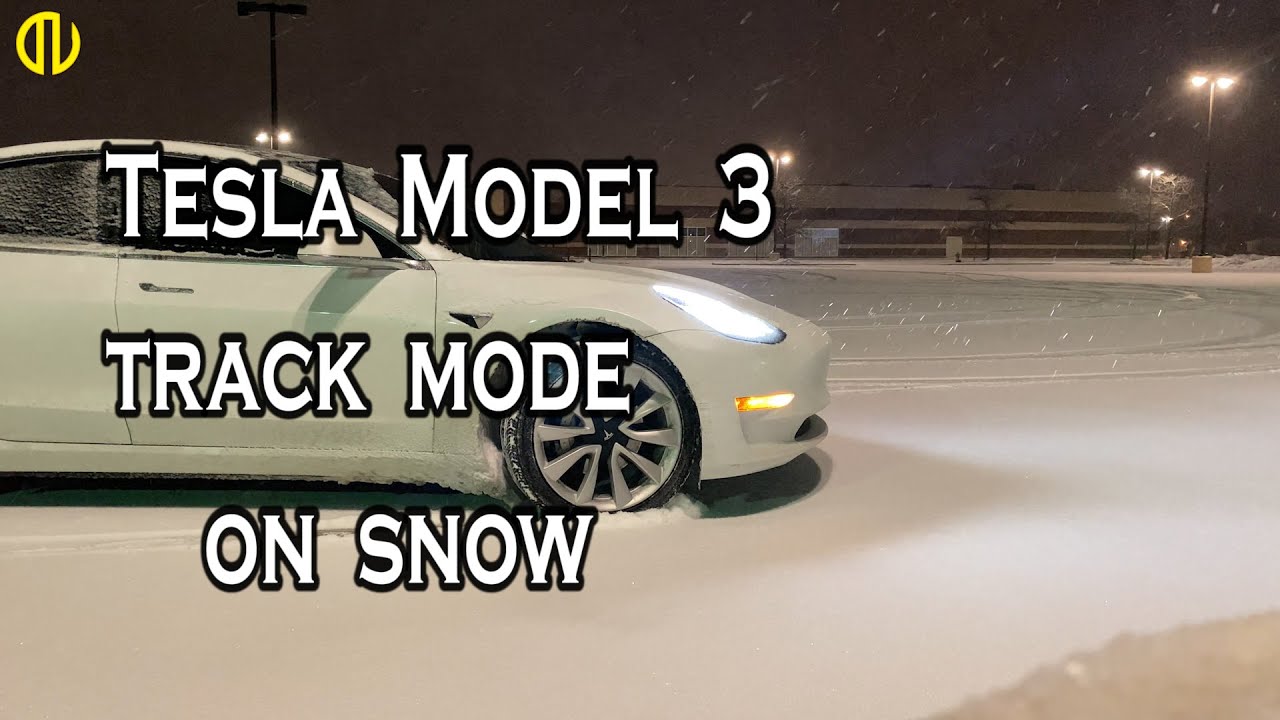 Can a Tesla Model 3 drift on snow? - YouTube
