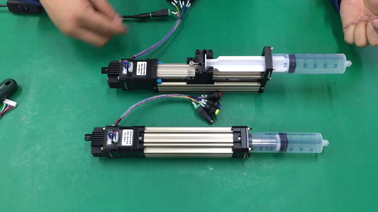 RobotDigg stepper motorized syringe pump - YouTube