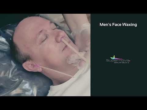 Men's Face waxing with Supernova Depil by Helia-D
