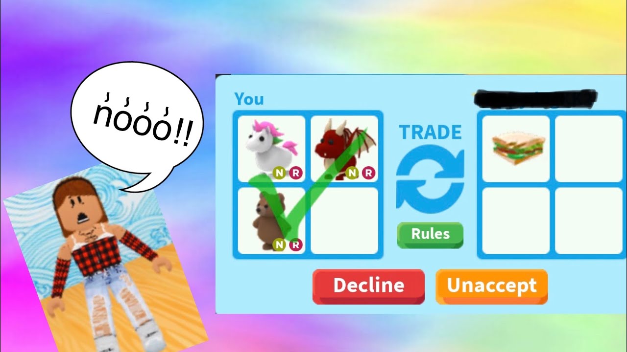 I ACCEPTED EVERY TRADE IN ADOPT ME FOR 24 HOURS *I lost a neon horse in ...