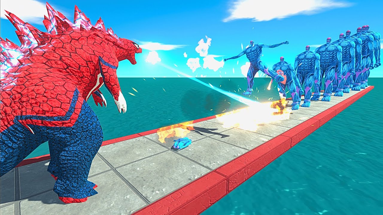 Spiderman Titan vs 10 Levels of Ice Colossal Titan Army – Animal Revolt ...