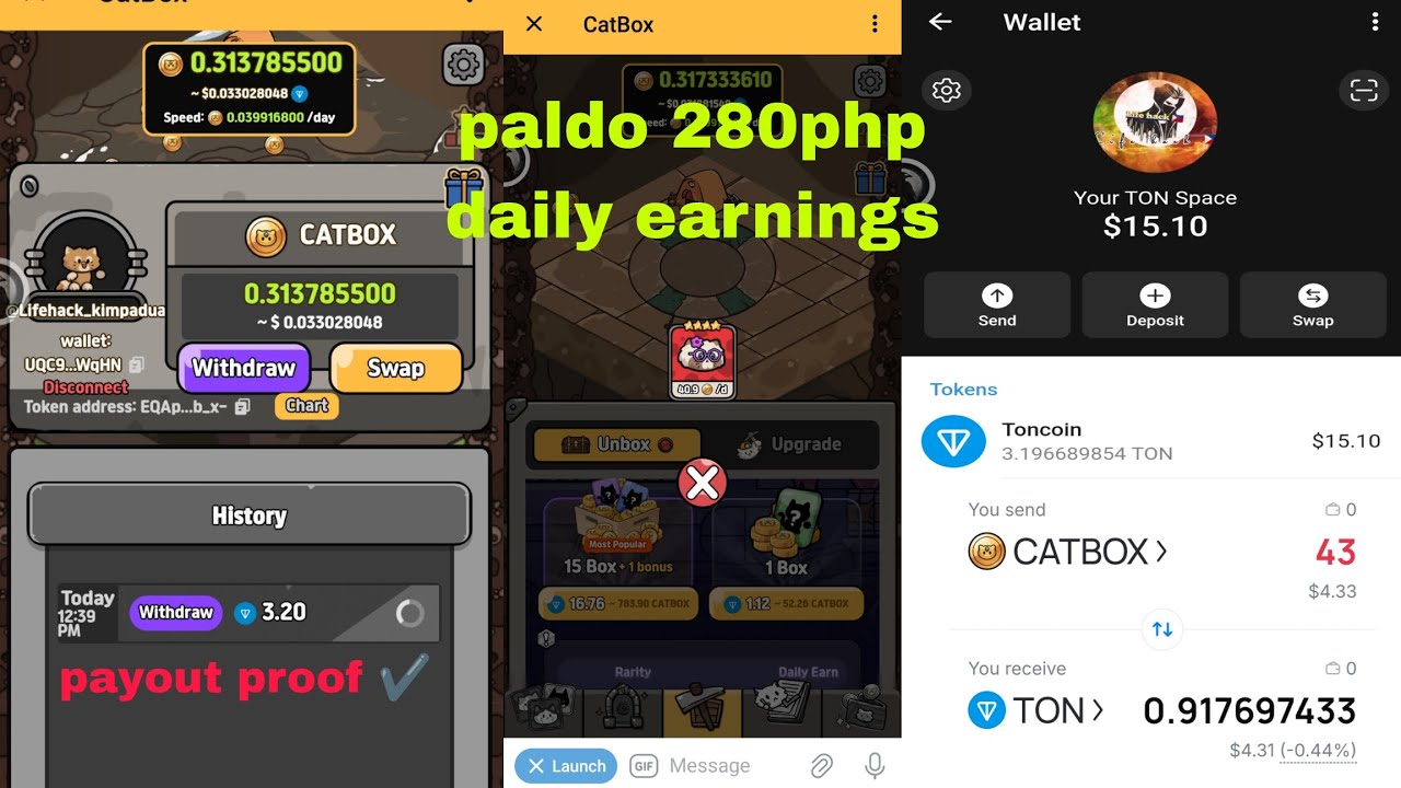 cat box telegram mining TON ⛏️ payout proof and how to buy cat box 🎁 😽 ...