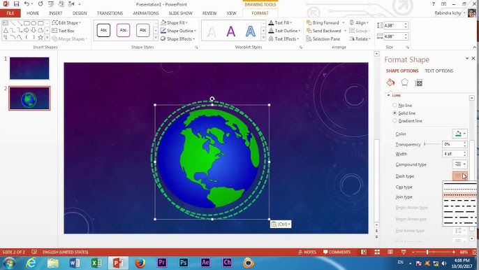 Spinning Globe Animasjon For Powerpoint