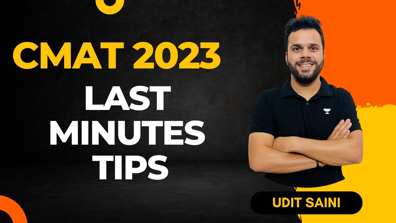Last Minute tips for CMAT 2023 by Udit Saini #cmat #cmat2023 - YouTube