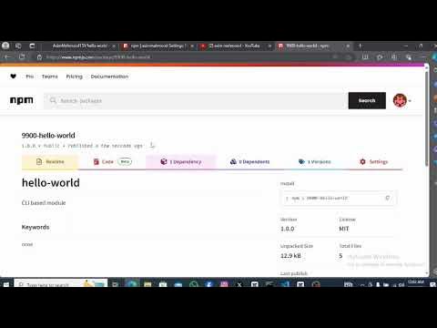 Publish your First Program at GitHub and npmjs - YouTube
