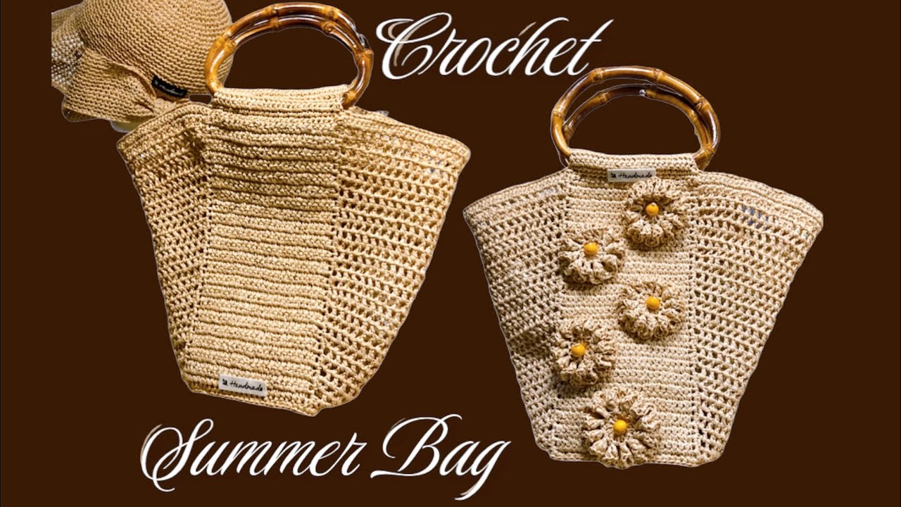 How to Crochet a Tote Summer Bag [Tagalog Tutorial ] - YouTube