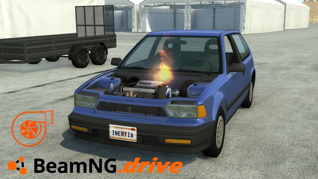 BeamNG.drive - Firebreathing Turbo Covet Anti-Lag - YouTube